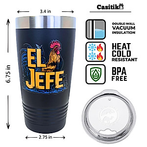 Casitika Gifts For Boss. El Jefe 20 Oz Travel Mug. Regalos Para Papa En Español. Fathers Day Appreciation Cup In Spanish, Regalo Para Padres.