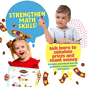 Kiddzery Ice Cream Truck Play Tent for Kids - Pretend Play Toy Food Set - Pop Up Icecream Playhouse Toys with Music Button - Birthday Gift for Girls & Boys - Indoor & Outdoor Tents for Toddlers & Baby