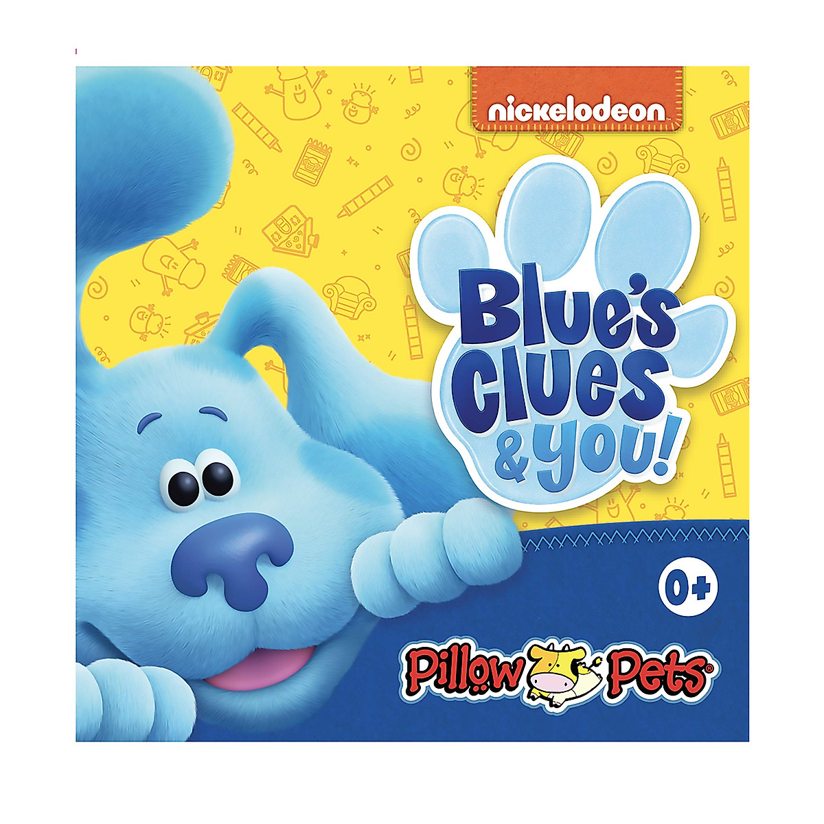 Pillow Pets Blue's Clues 16” Stuffed Animal Dog - Nickelodeon Blue Plush