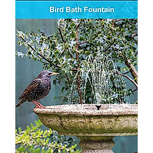 Biling Solar Fountain for Bird Bath, Solar Panel Kit Outdoor Solar Water Pump with 4ft Tubing for Hummingbird Bath, Small Pond and Fish Tank