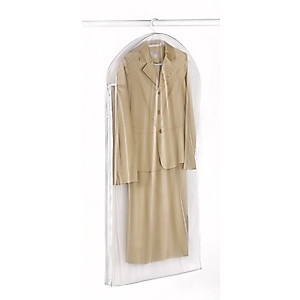 Whitmor Zippered Protective Gown Bag, Clear