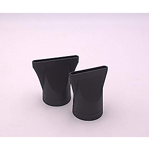 2PCS(Not Universal) Black Plastic Salon Hair Dryer Nozzle Replacement Narrow Concentrator Replacement Blow Flat Hair Drying Nozzle Special for Diameter 4.5cm