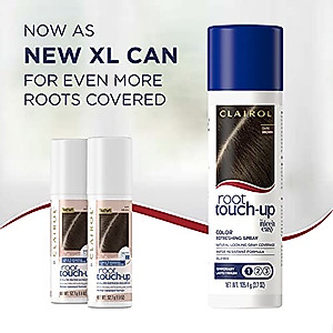 Clairol Root Touch-Up Temporary Spray, Dark Brown Hair Color, 2 Count (Packaging May Vary)