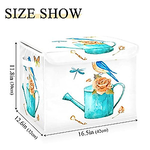 Towel Storage Bins with Lids for Home Butterfly Bird Storage Basket Large Photo Storage