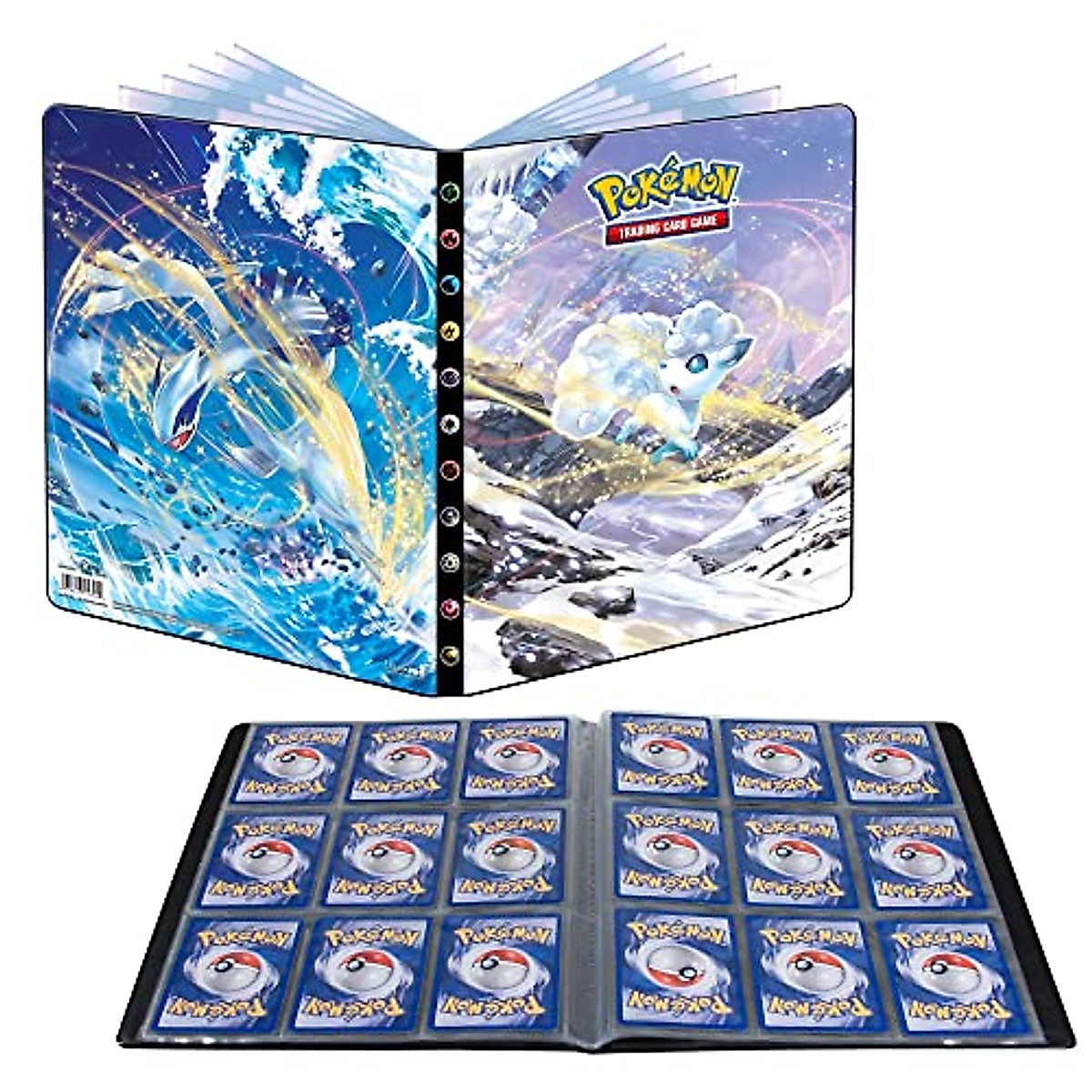 Ultra PRO - Pokémon Sword & Shield 9-Pocket Portfolio Featuring Lugia & Alolan Vulpix, Protect & Store up to 90 Standard Size Collectible Pokémon Trading Cards, Collectible Cards, and Gaming Cards