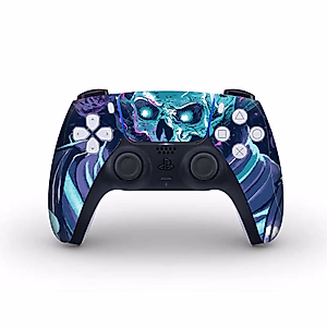 DREAMPASS Compatible with ps5 Skins disc Edition Anime wrap Decoration Frosting Sticker Console Digital Disk Protector faceplate Shell Vinyl Cover Skins Edition Console Decal Stickers Skeleton