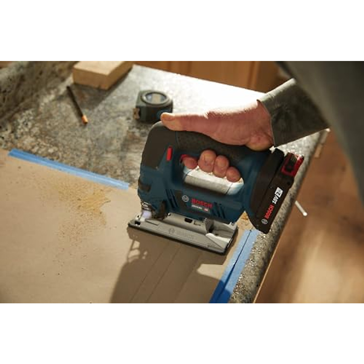 BOSCH 18-Volt Lithium-Ion Cordless Jig Saw Bare Tool JSH180B,Blue