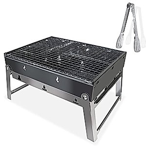 Portable Charcoal Grill Foldable Barbeque Grill Stainless Steel Small BBQ Grill Use For Backyard Patio Grillin Picnics Beach Trailers Camping