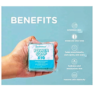 2 Bars SevenDays by Her Skin POWER SOAP for Face & Body, 80g