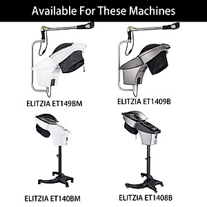 Hair Steamer Use with Shampoo Bowl Hair Wash Reclining Chair Micro Mist Hair Steamer Mister Hooded Hair Care Professional (Gray Water Proof)