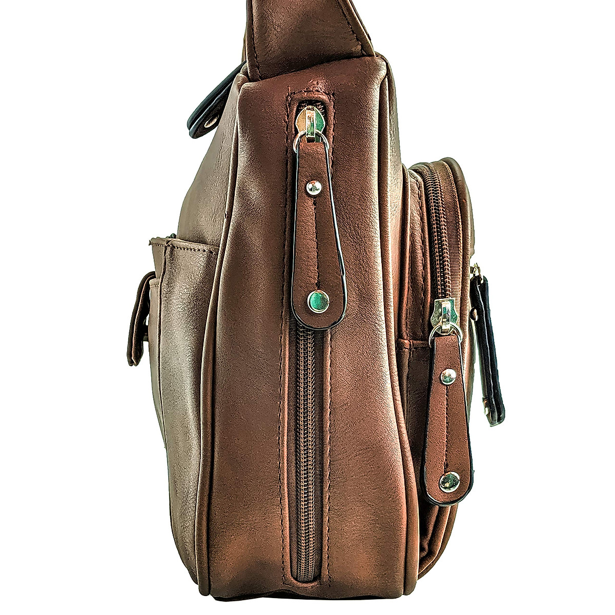 Purse King Magnum Dark Brown Concealed Carry Handbag