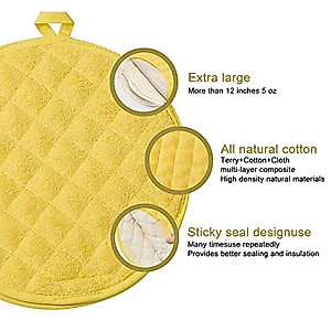 Lifaith ortilla Warmer,Tortilla Server,Pancake Keeper,Size 12” High Density Fabric Keep Warm,Bag to Keep Food Warm (Yellow) …