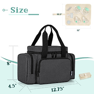 BAFASO Insulated Wearable Breast Pump Bag (with a Waterproof Pad) Compatible with Momcozy S12 Pro, Momcozy M5 and Elvie, Wearable Breast Pump Carrying Case, Black