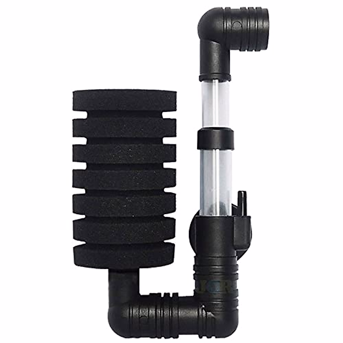 JOR Black Betta Filter Single Sponge, Air-Powered and Low-Maintenance Water Filtration System, Quiet with Relaxing Waterfall-Like Sound, Versatile and Easy to Install with Suction Cup,1 Pc per Pack