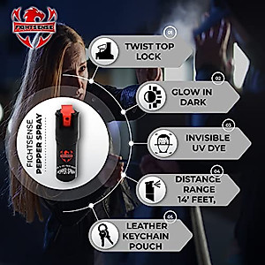 FIGHTSENSE Heavy Duty Pain Pen stun Gun with Flashlight & Pepper Spray for Men and Women self-Defense with 35,000,000 V Intolerable Charge (Black)