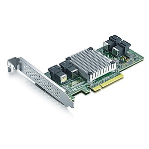 10Gtek PCIe Switch Adapter for U.2 SSD (PEX Controller), PCIe X8 to 4xSFF-8643 Mini SAS Connectors