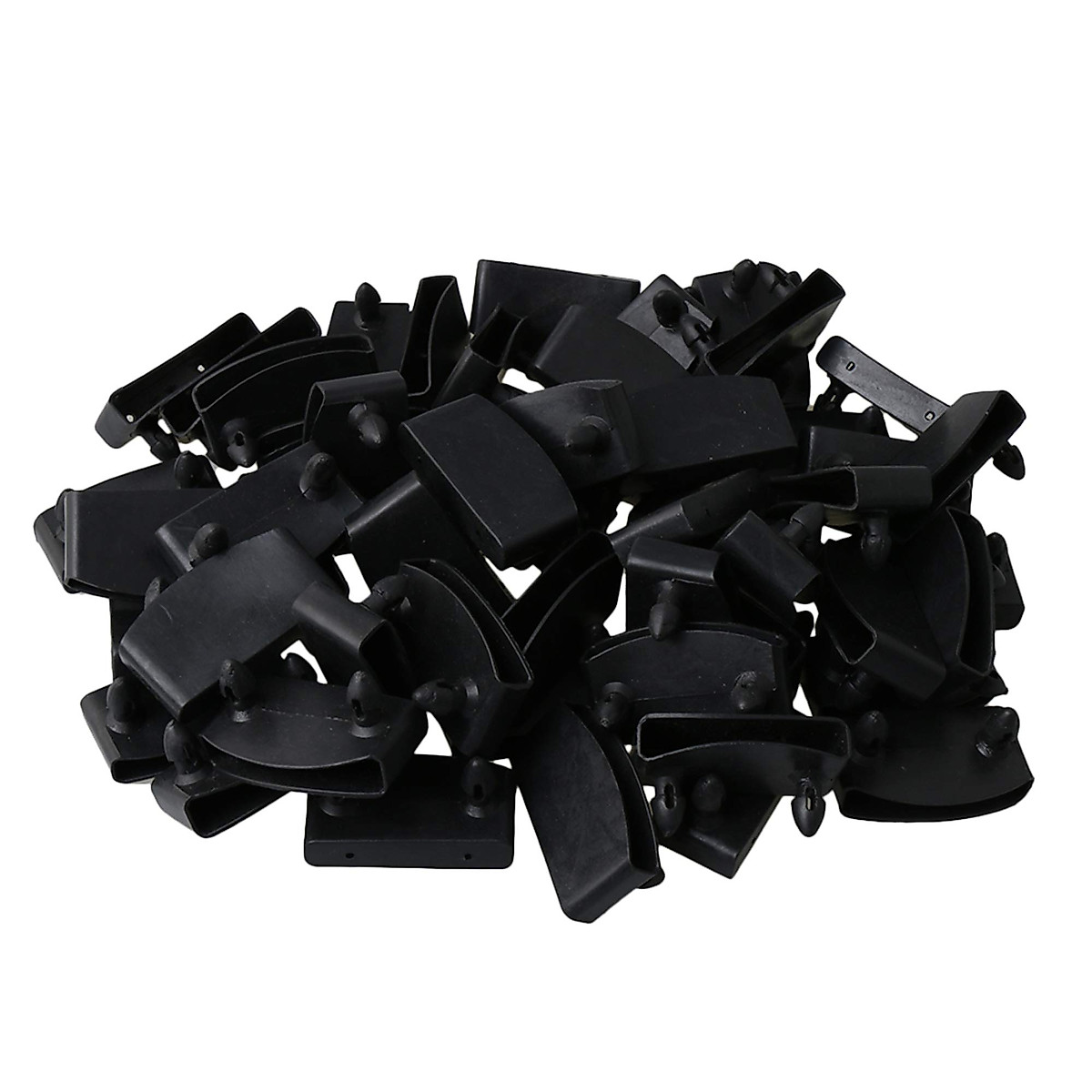 50pcs RDEXP Black Single End Caps 5cm Length Bed Slat Holders Contains Replacement Part Wooden Slats on Bed