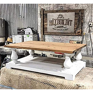 CAROLINA LEG CO. Balustrade Coffee Table Legs - Pine Furniture Legs - Set of 4 - Dimensions: 5" x 10"