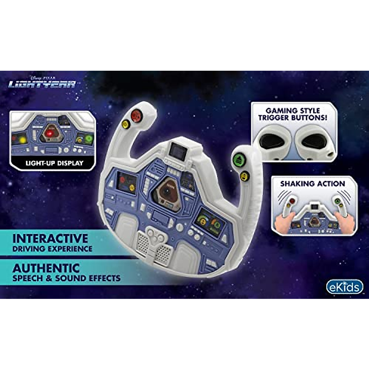 Disney Pixar Lightyear Toy Steering Wheel for Kids, Toddler Toy with Sound Effects for Fans of Toy Story