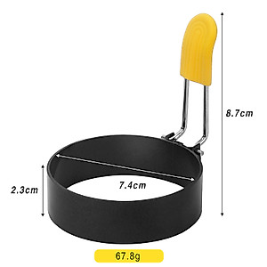 Circle Egg Ring Egg Round Set Stainless Steel Ring Non-rusting Non-stick Round Egg Pancake Sandwich English Muffin Maker Handy Kitchen Tool for Frying Egg Meat Pie (4)