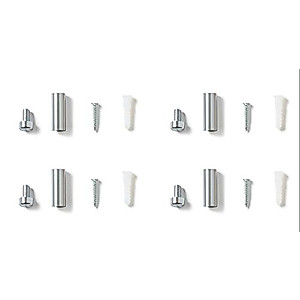 Wexel Art 1.5-Inch Standard Wall Mounts for Wexel Art Framing Grade Acrylic Floating Frames, Silver (Pack of 4)