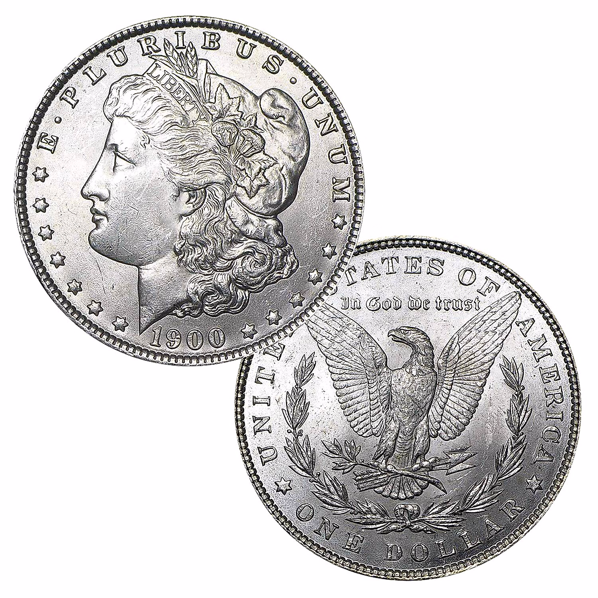 1900 P Morgan Silver Dollar BU $1 Brilliant Uncirculated