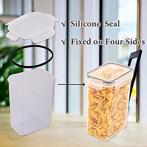 Ogrmar 42 PCS Airtight Food Storage Containers Set with Lids, Plastic Kitchen and Pantry Organization, BPA Free Storage Containers, Leak-proof Canisters for Food, Labels & Measuring Spoons & Marker