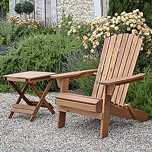 Plant Theatre Outdoor Side Table - Small Folding Tables for Patio, Porch, Deck, Fire Pit, Backyard Party or BBQ, Made of Hardwood