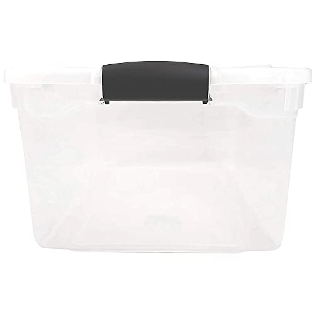 HOMZ Multipurpose 66 Quart Clear Storage Container Tote Bins with Secure Latching Lids for Home or Office Organization (4 Pack)