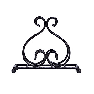 S.B.ARTS Cast Iron Napkin Holder Flat Scroll Collection, Bar Napkin Holder for Tables, Flat Tableware Tissue Holder, Farmhouse Napkin Dispenser, Kitchen Bathroom Bedroom Countertop, Style 3