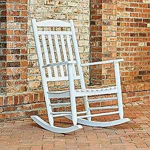 Shine Company 4331WT Maine Outdoor Patio Rocking Chair, White