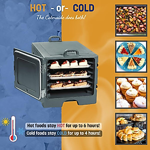 CFS TC1826N03 Cateraide Polyethylene Sheet Pan and Tray Carrier, 28-3/4" Length x 21" Width x 22.12" Height, Black