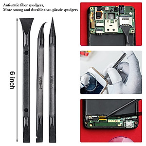 Honoson 6 Pcs Plastic Scraper Cleaning Tool Carbon Fiber Lottery Ticket Scratcher Tool Multi Purpose Stiff Scraper Pen Shaped Scraper for Tight Spaces, Kitchen, Crevices, Food, Paint(Black)