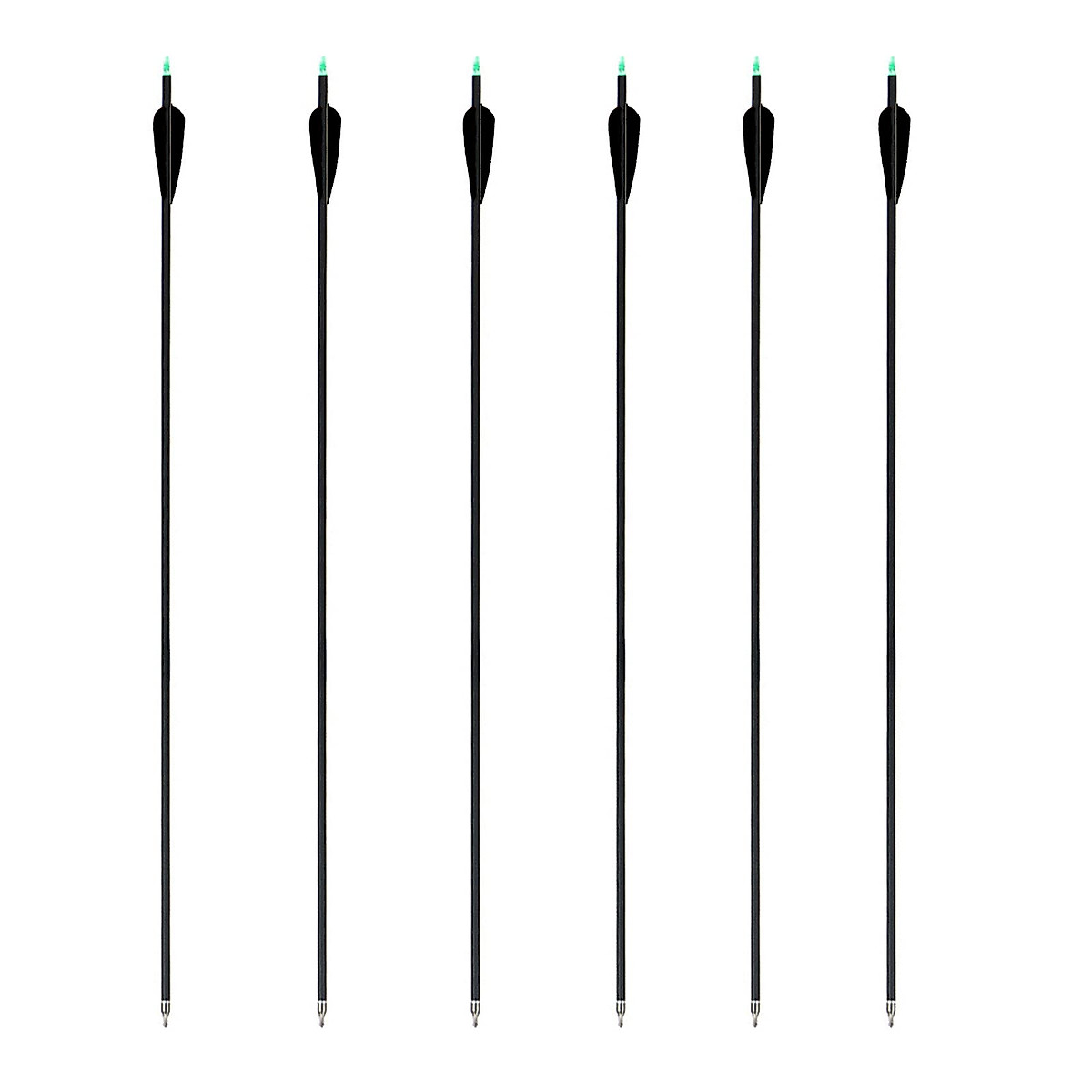 NC93 28/30/32 Inch Archery Arrows Mixed Carbon Arrow Target Practice Hunting Arrows Spine 500 for Compound Recurve Long Bows 6/12pcs (32 inch, Black 12pcs)