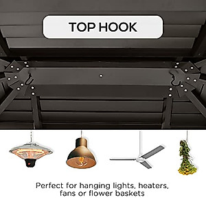 Outsunny 10' x 10' Hardtop Gazebo with Curtains and Netting, Permanent Pavilion Metal Double Roof Gazebo Canopy with Aluminum Frame and Hooks, for Garden, Patio, Backyard, Gray
