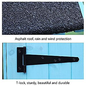 Large Garden Locker, Wooden Backyard Storage Cabinet, Outdoor Storage Shed, Garages Rack Shelves with Plastic Feet, Waterproof Tool Shed for Mower (Size : 181.5cm-A2)