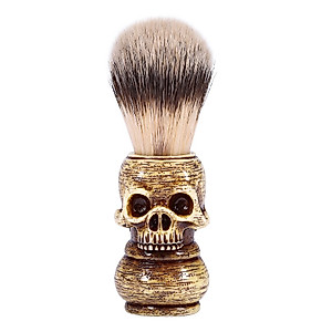 Shaving Brush,Shave Brush for Men,Men's Beard Shaving Brush, Shaving Cream Brush, Make Up Skull Head, Hair Salon, Beard Shaving Brush for Hair Salon,Home,Men's Grooming Tool