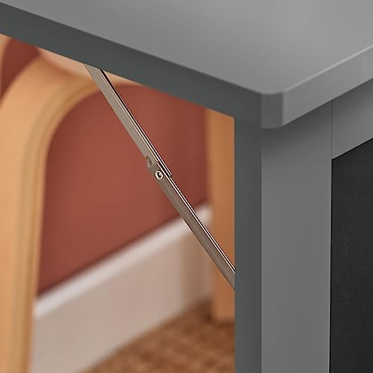 Haotian Murphy Desk Wall-Mounted Table Folding Kitchen & Dining Table, Gray FWT20-HG