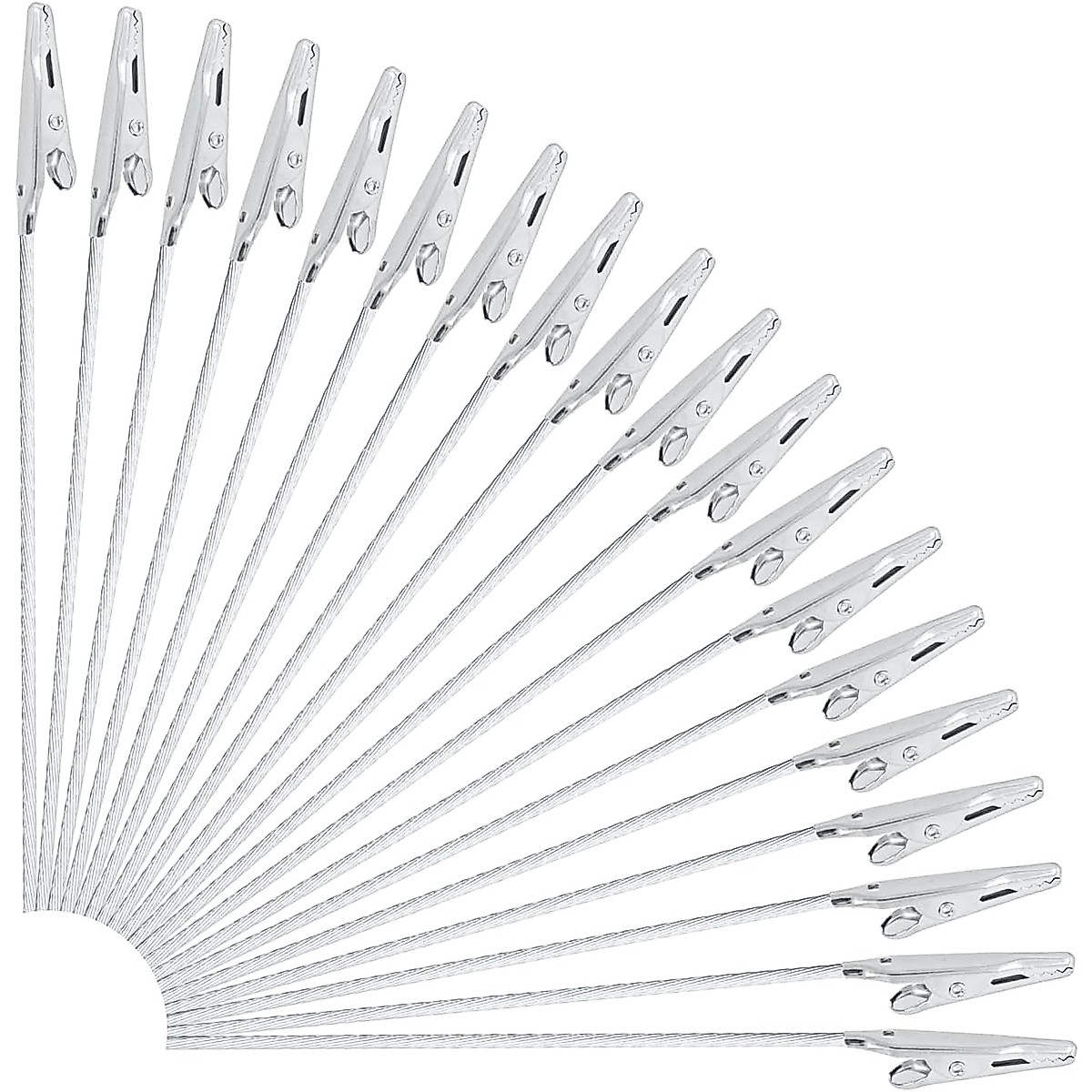 50PCS Metal Wire Alligator Clamp Long-Tailed Alligator Clip Clasp Place Card Holder Table Number Holder for DIY Card Note Photo Picture Menu Memo Clip Party Wedding Clay & Cake Decor (6inch/150mm)