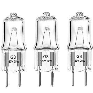 EKSAVE G8 Halogen Light Bulb G8 Base WB25X10019 Replacesment for Oven The Range Microwave Oven GE/Samsung/Kenmore Elite/Maytag Microwave Over 3 Packs