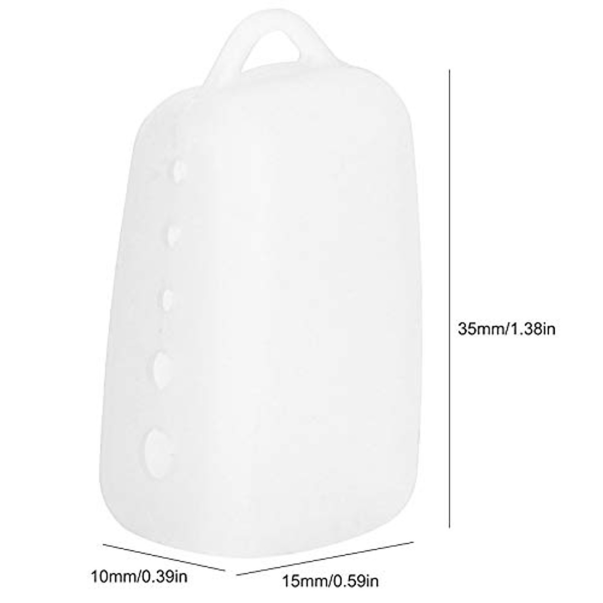 Toothbrush Protective Cap, Silicone Toothbrush Protective Case, Toothbrush Head Cover, Durable Portable for Home Travel Camping Protecting(Transparent white)