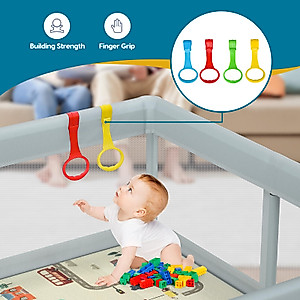 SHIADA Baby Playpen with Mat 71x59 Playpen for Babies and Toddlers,Baby Play Pen,Indoor & Outdoor Activity Center,Kids Playpen with Gate,Safety Baby Fence Play Area with Breathable Mesh(Gray)