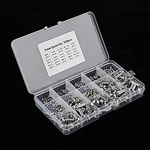 Screws Set, High Hardness 250pcs Socket Screw Bolt for Laptop Keyboard for Memory for Motherboard for Keyboard for Computer Hard Disk