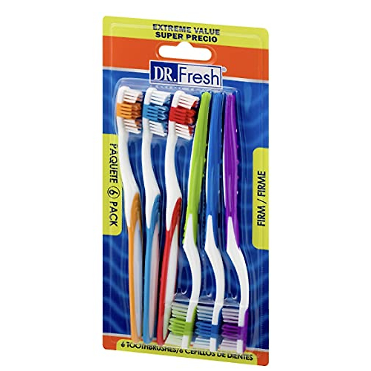 Dr. Fresh 6 Pack Firm Toothbrushes