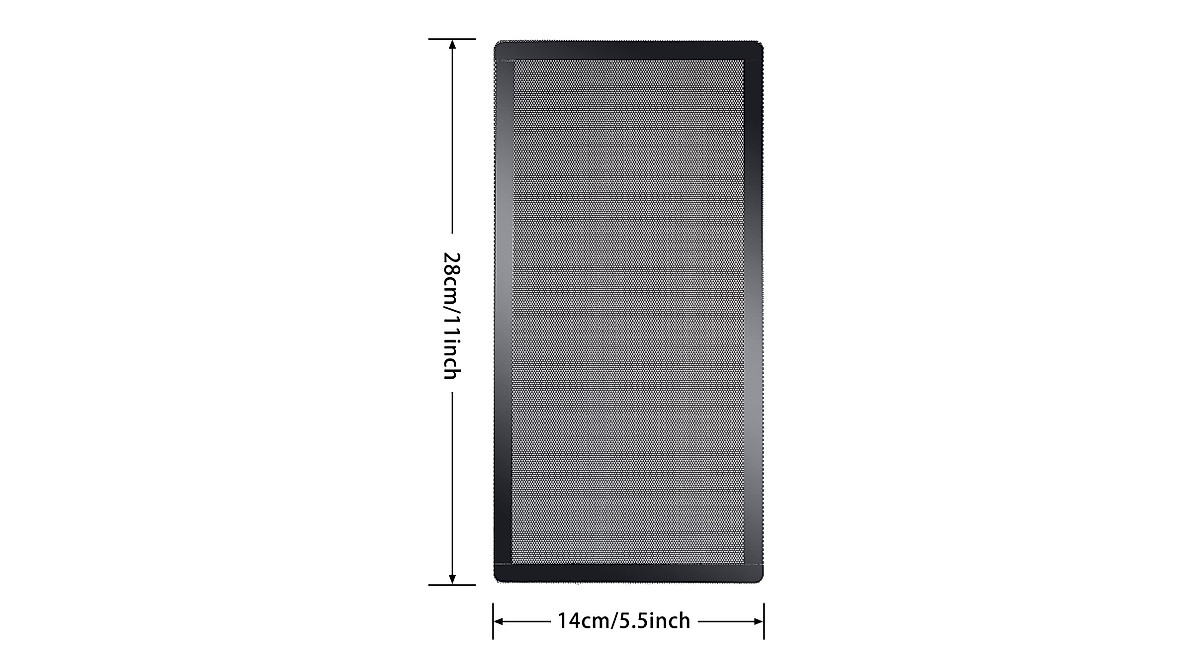 Computer Case Fan Dust Filter 280x140mm Magnetic Cover 2 Pack