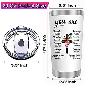YXOTJHS Christian Gifts for Women, Inspiration Religious Gifts, Bible Verse Encouragement Gifts, Thank You Gifts, Birthday Gifts for Women, Mom, Friend, Sister -20 Oz Stainless Steel Tumbler
