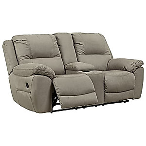 Signature Design by Ashley Next-Gen Gaucho Classic Reclining Loveseat with Console, Beige