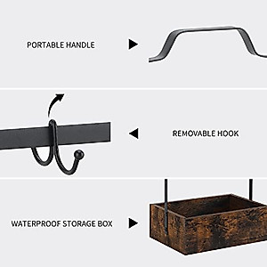 YINMIT Coffee Mugs Holder with Removable Hooks, 6 Capacity Coffee Cup Holder for Countertop, Coffee Mug Rack for Coffee Bar, Coffee Mug Tree for Large Mugs (Retro)