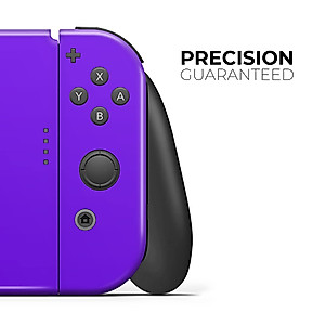 Design Skinz - Compatible with Nintendo Switch OLED Console Bundle - Skin Decal Protective Scratch-Resistant Removable Vinyl Wrap Cover - Solid Purple