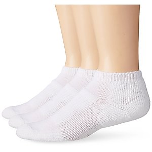 thorlos mens Wmm Max Cushion Walking Low Cut athletic socks, White (3 Pair Pack), Medium US